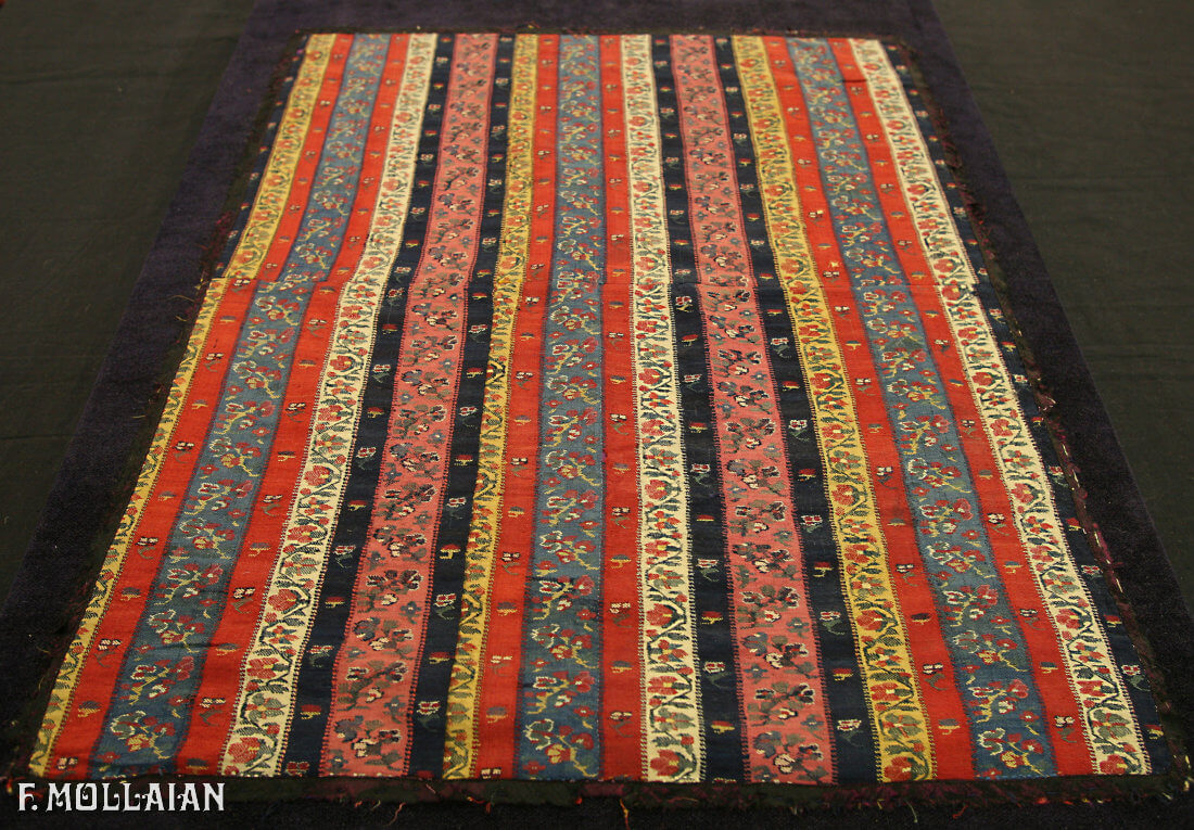 Antique Indian Kashmir Textile Shawl (65x53 cm)