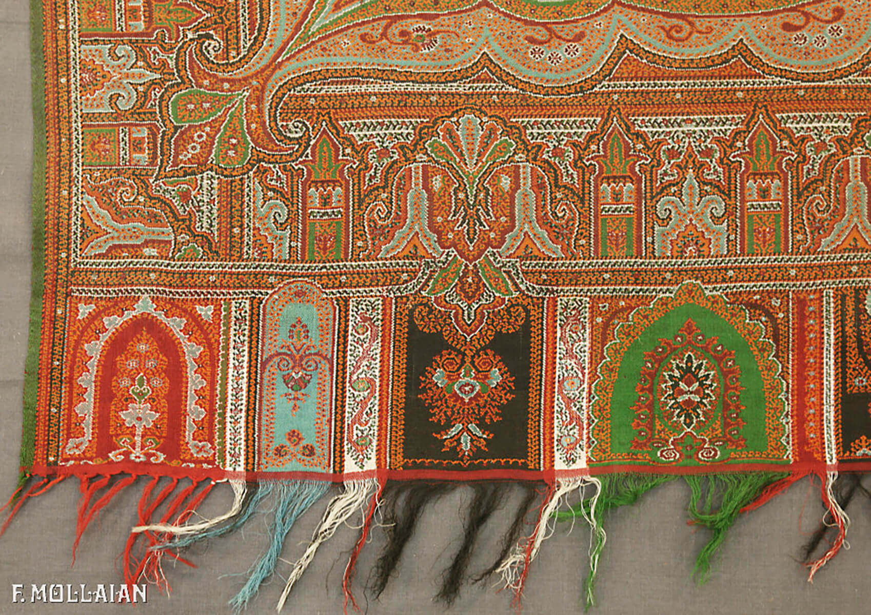 Antique Indian Kashmir Textile (328x158 cm)